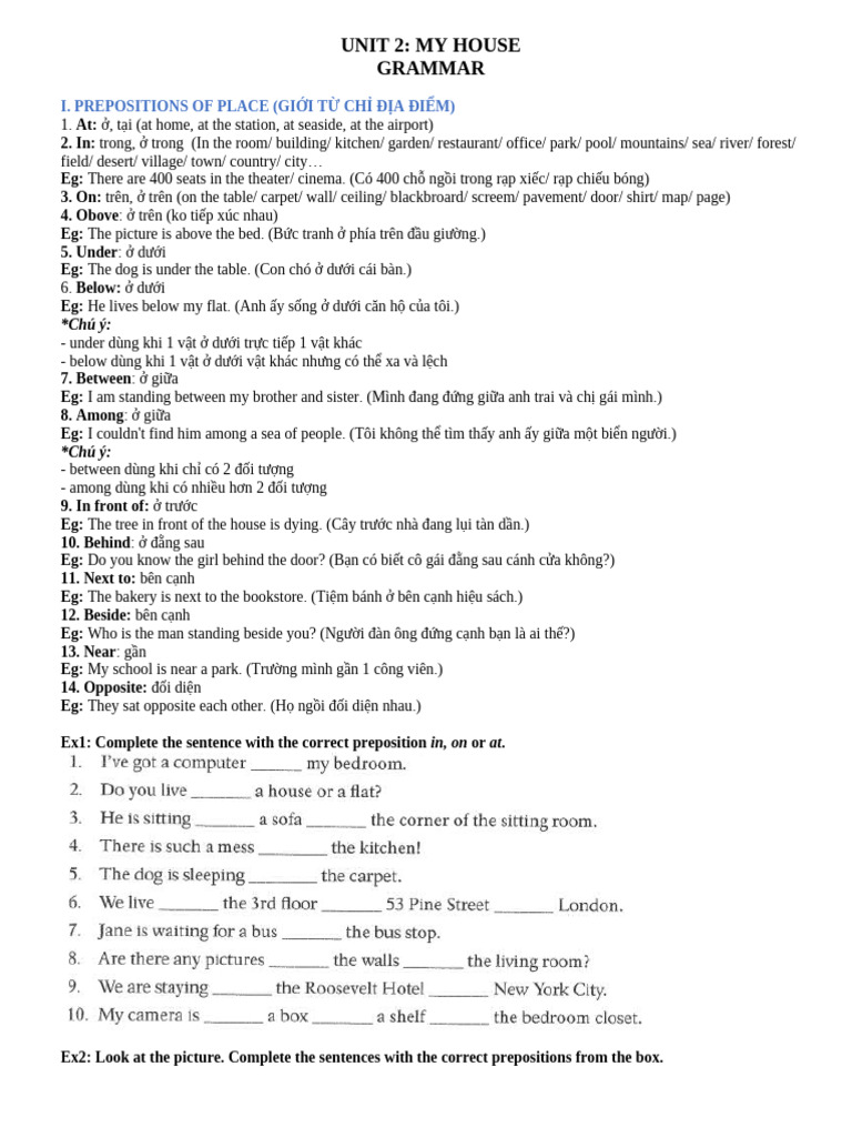 Unit 2 - Grammar | PDF