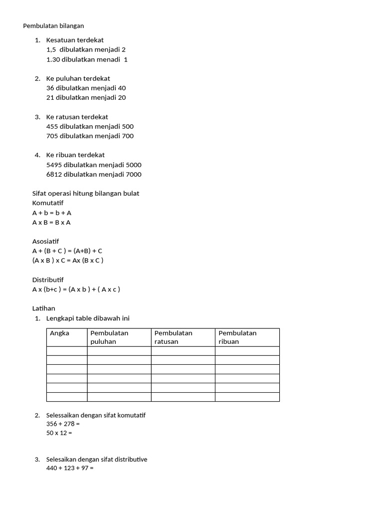 Pembulatan bilangan | PDF