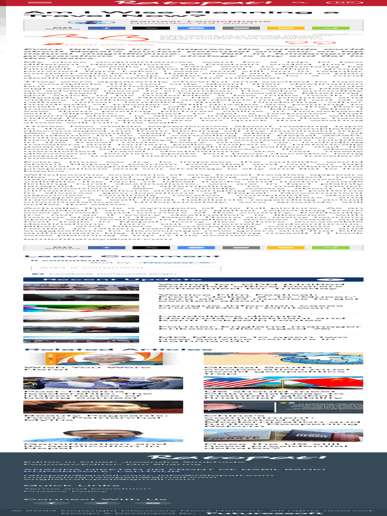 Am I Wise Planning A Travel Now Ratopati No.1 Nepali News Portal | PDF