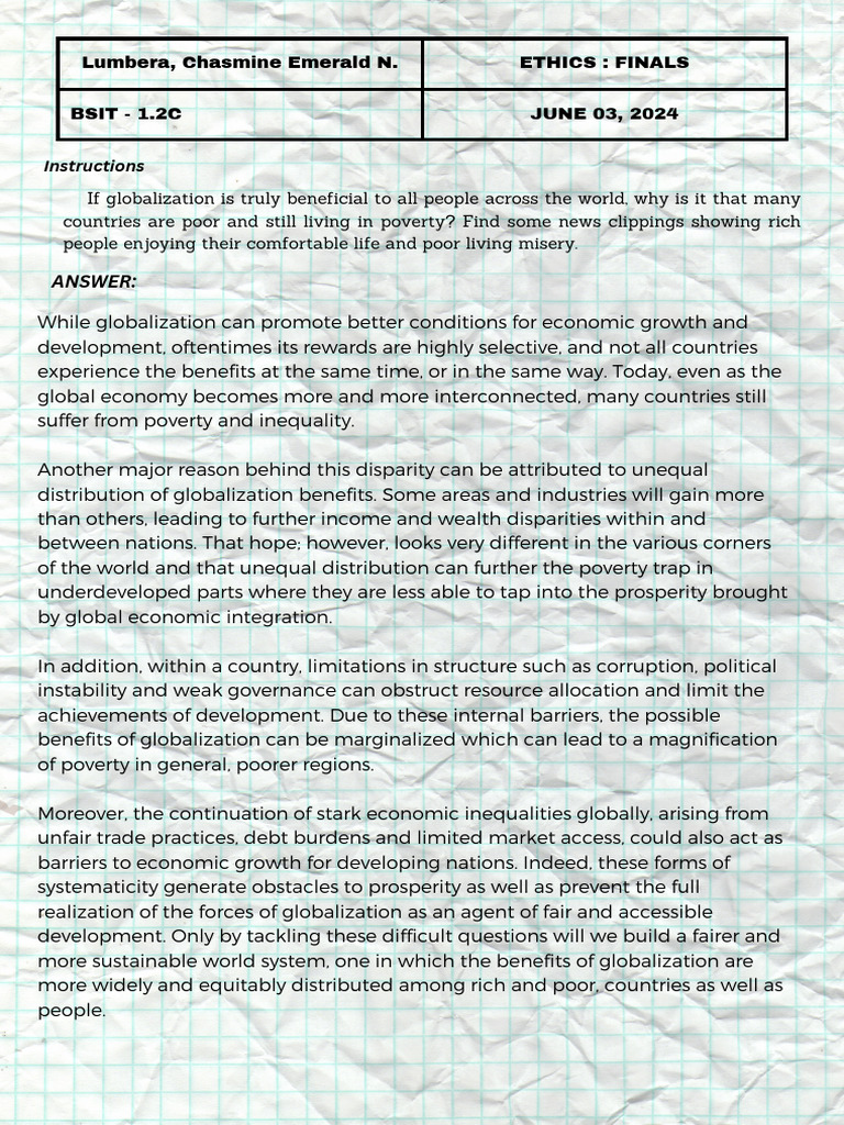 Lumbera, Chasmine Emerald-Ethics | PDF
