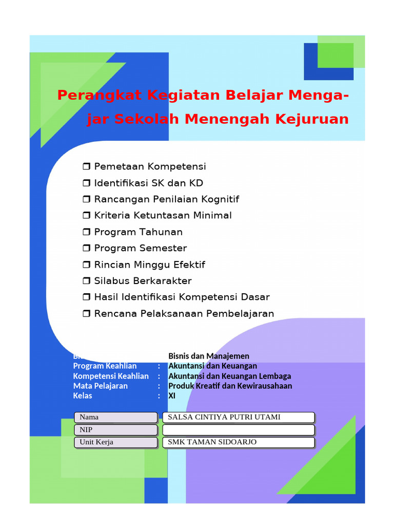 PKBM Produk Kreatif Dan KWU 11 | PDF
