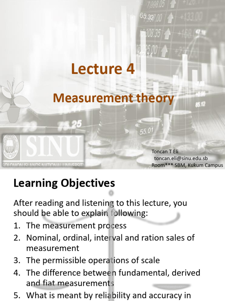 ACC712 Lecture 4 - Measurement Theory | PDF