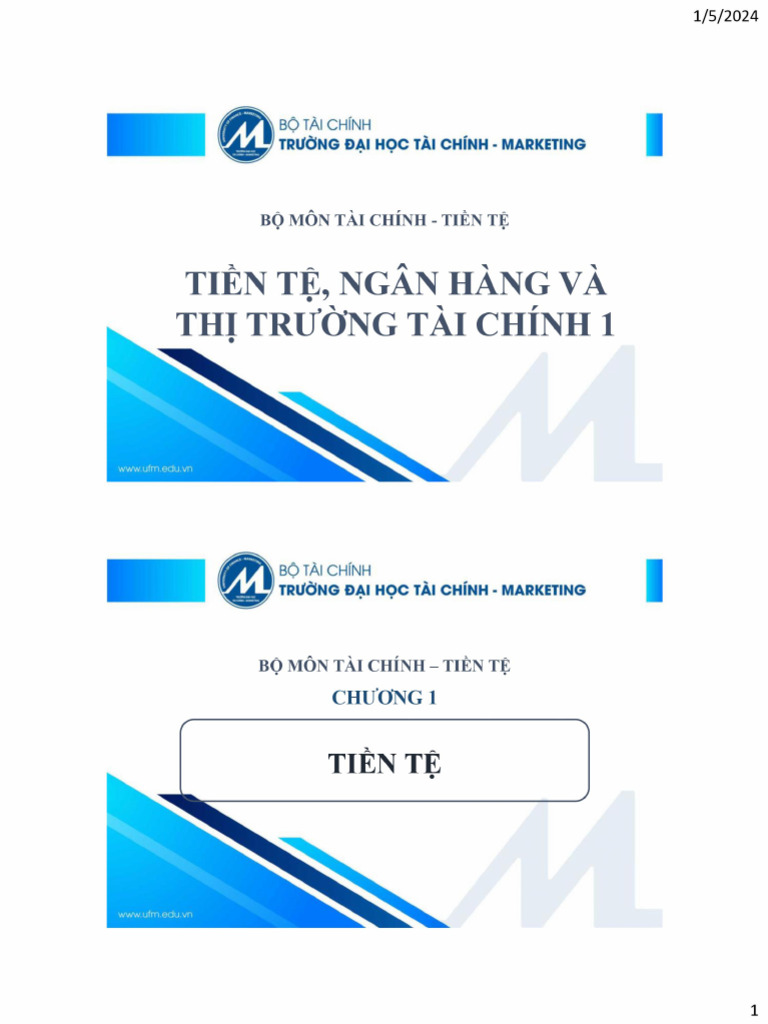 Slide Bai Giang TTNH Va TTTC 1 - 2024 | PDF