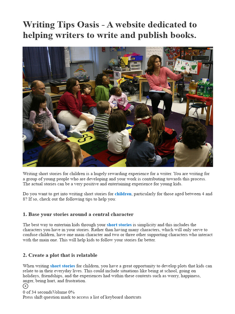 Writing Short Stories For Kids | PDF