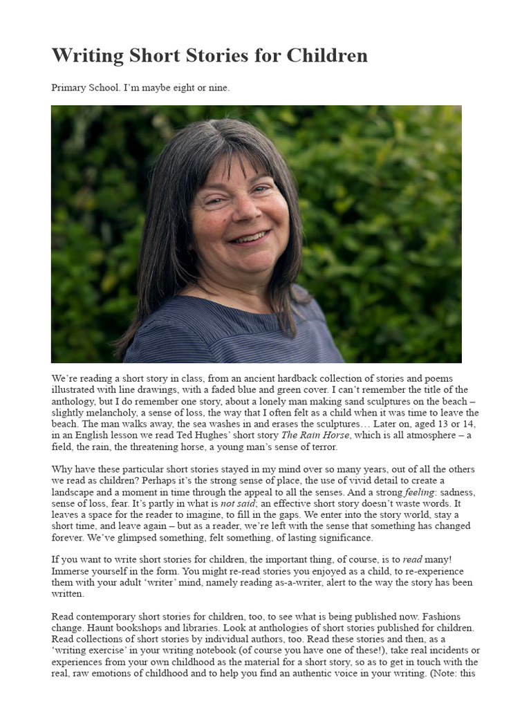 Writing Short Stories For Children | PDF