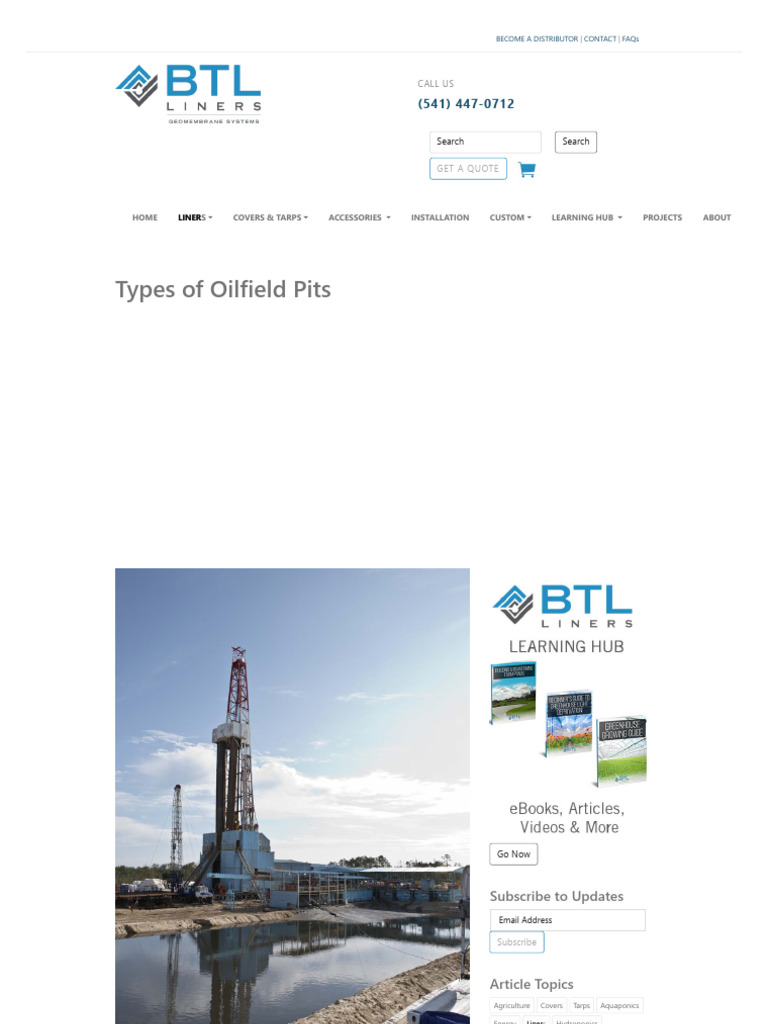 Types of Oilfield Pits | PDF