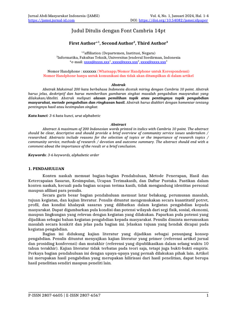 JAMSI Template | PDF