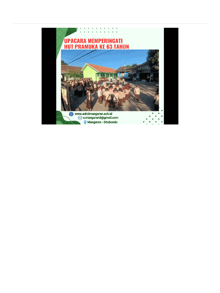 Upacara Hut Pramuka Ke 63 Tahun | PDF