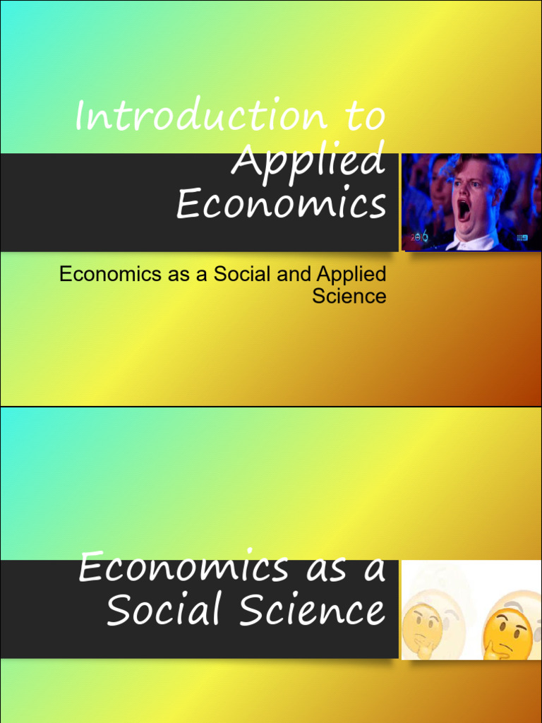 Introduction To Applied Economics | PDF