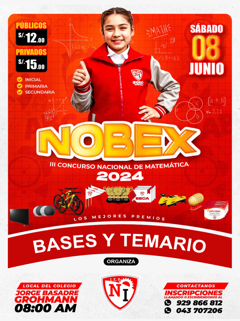 Bases y Temarios Nobex 2024 | PDF