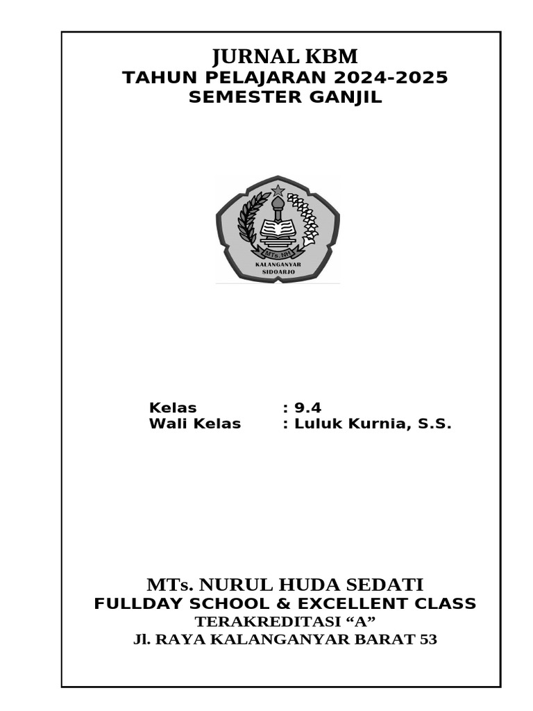 Cover Jurnal KBM | PDF