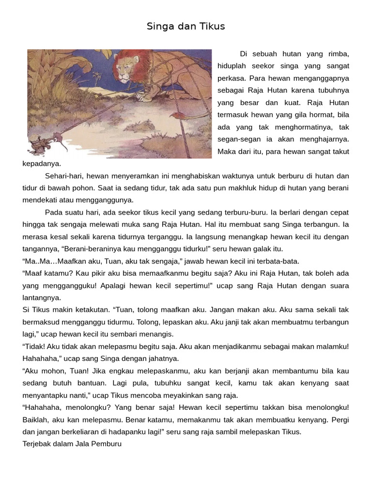 Singa Dan Tikus | PDF