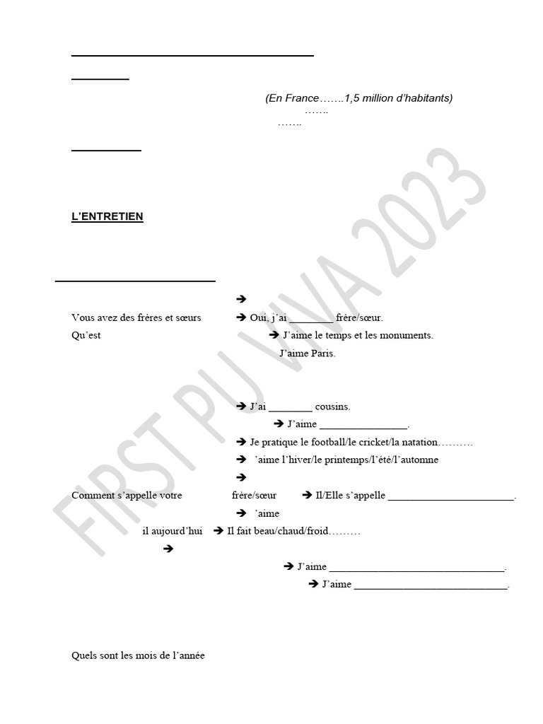 1st PU Viva Format 2023 | PDF