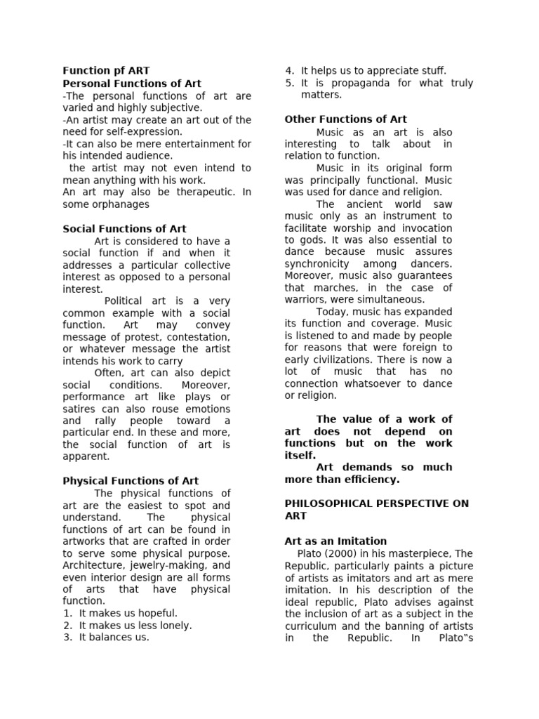 Function PF ART | PDF
