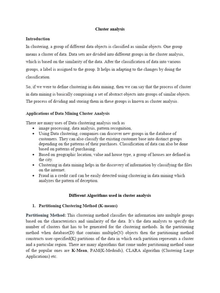 Chapter5_Cluster Analysis | PDF