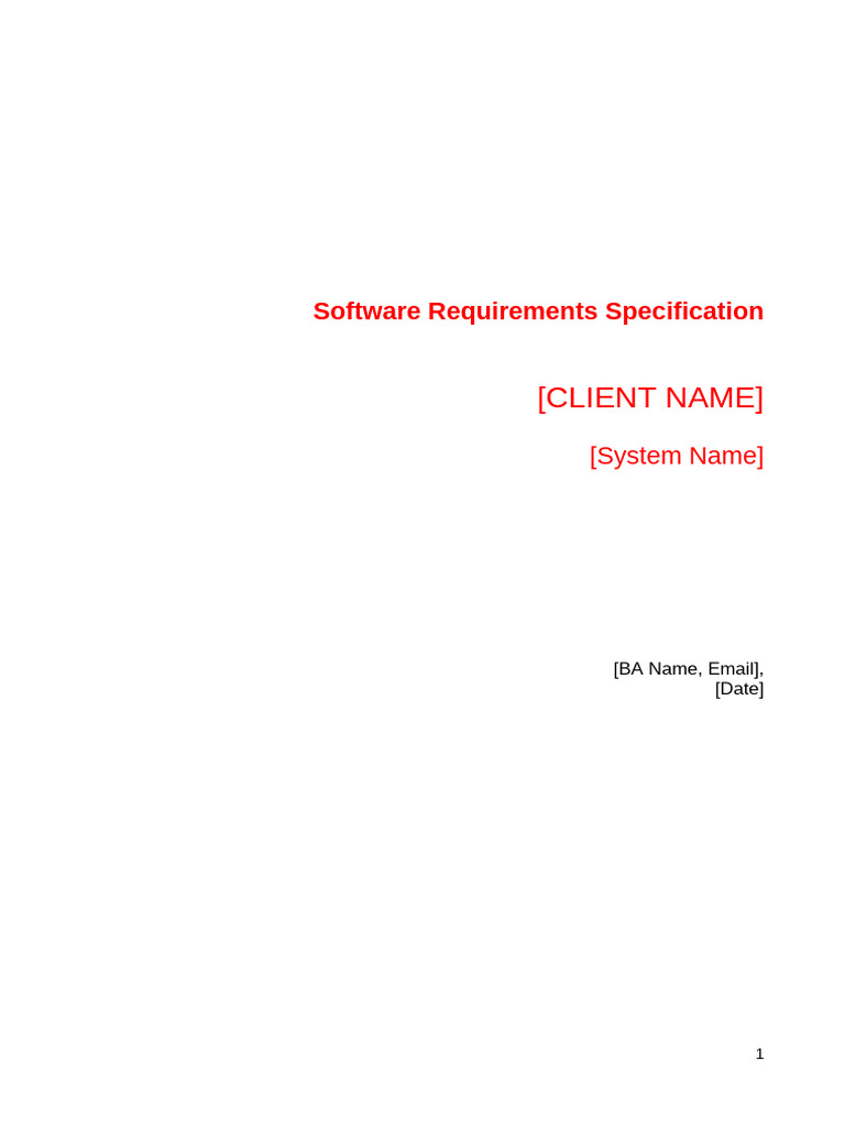 SRS Template & Guidelines | PDF