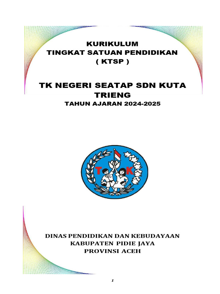 KTSP TK Negeri Seatap SDN Kuta Trieng | PDF