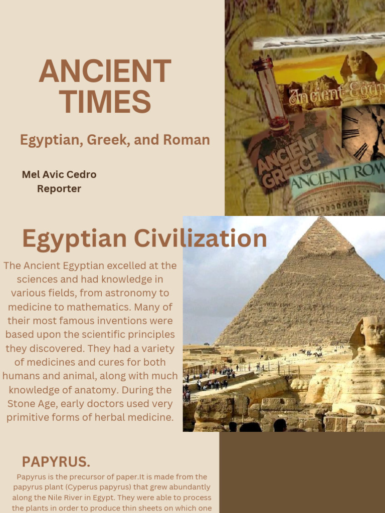 Lesson 7 Ancient TimeEgyptian GreekRoman | PDF | Clock | Ancient Egypt