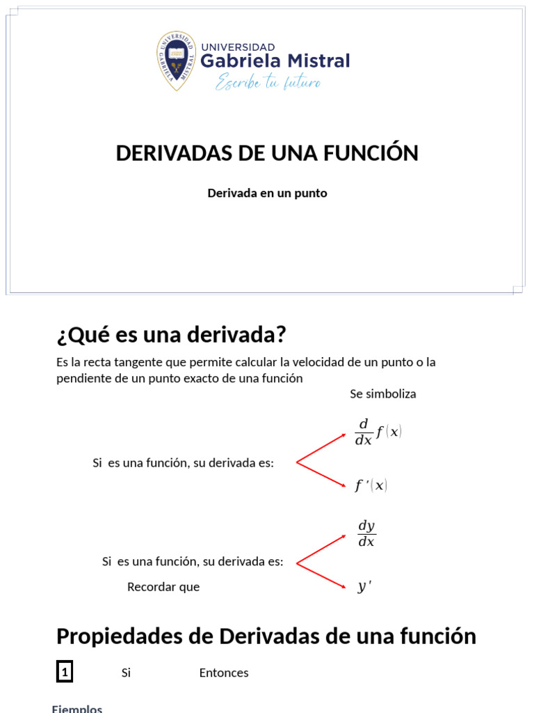 Derivadas: Conceptos y Ejemplos | PDF | Derivado | Métodos y materiales ...