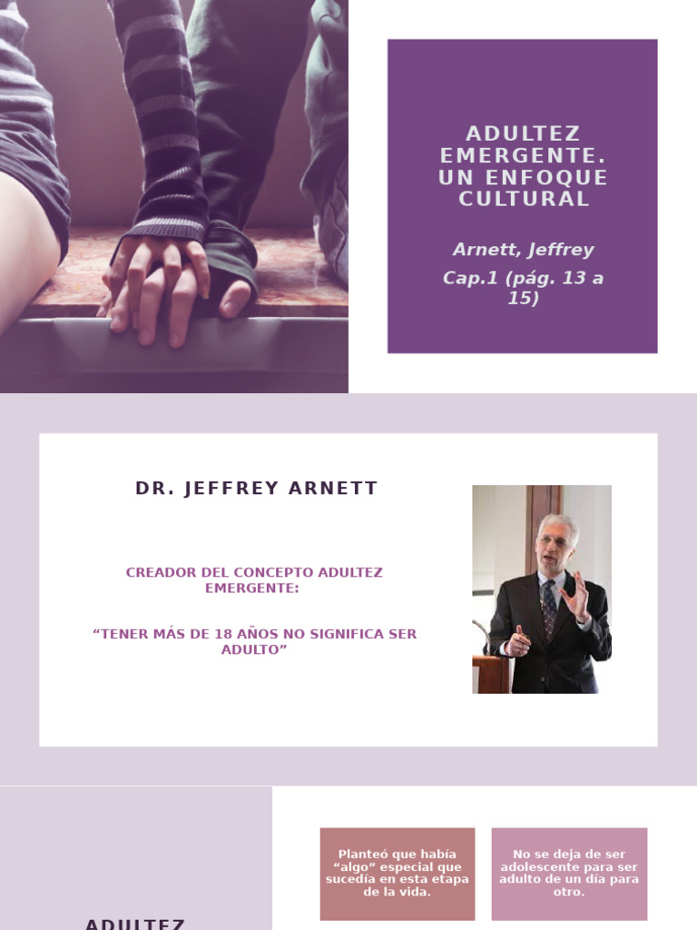 CLASE 1 Arnett. Cap. 1 Adultez Emergente | PDF