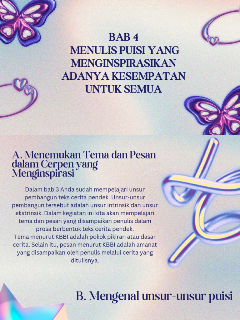 Bab 4 Menulis Puisi Yang Menginspirasikan Adanya Kesempatan Untuk Semua | PDF