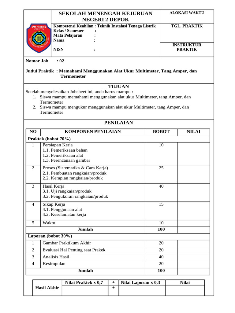 Jobsheet 2 | PDF