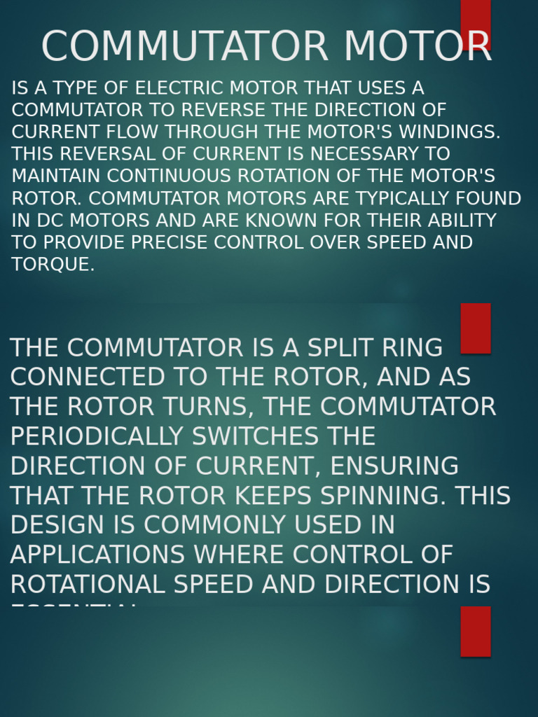 Commutator Motor | PDF