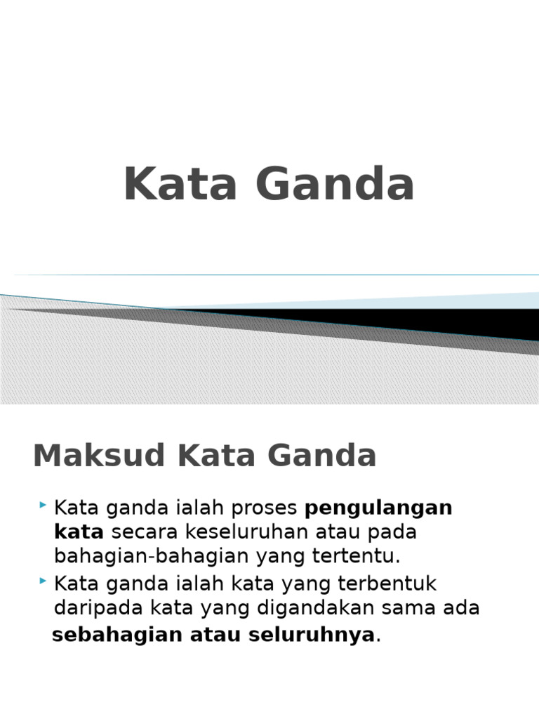Kata Ganda Penuh Berimbuhan | PDF