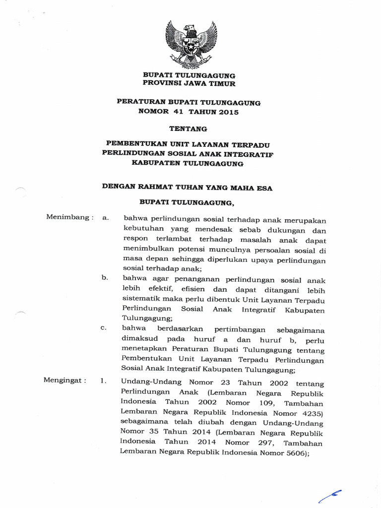 PERBUP_NOMOR_41_TAHUN_2015_TENTANG_PEMBENTUKAN_UNIT LAYANAN TERPADU ...