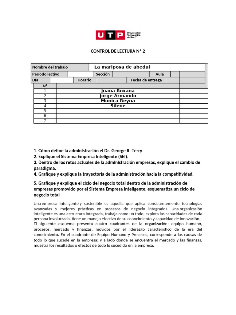 Control de Lectura #2 | PDF