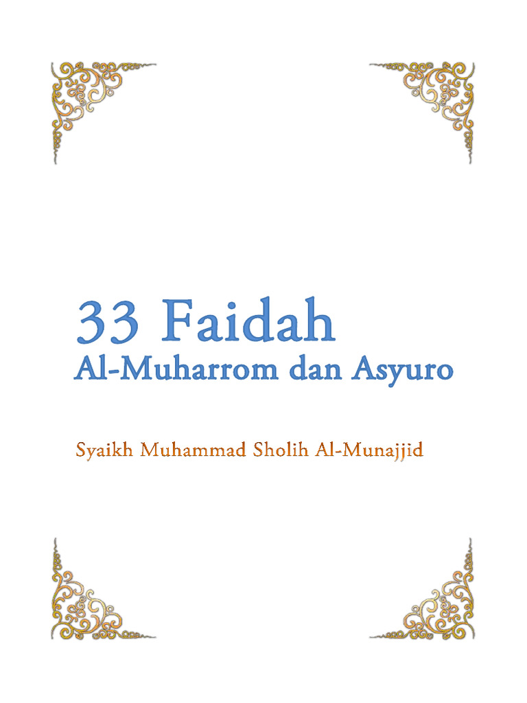 33 Faidah Al Muharrom Dan Asyuro | PDF
