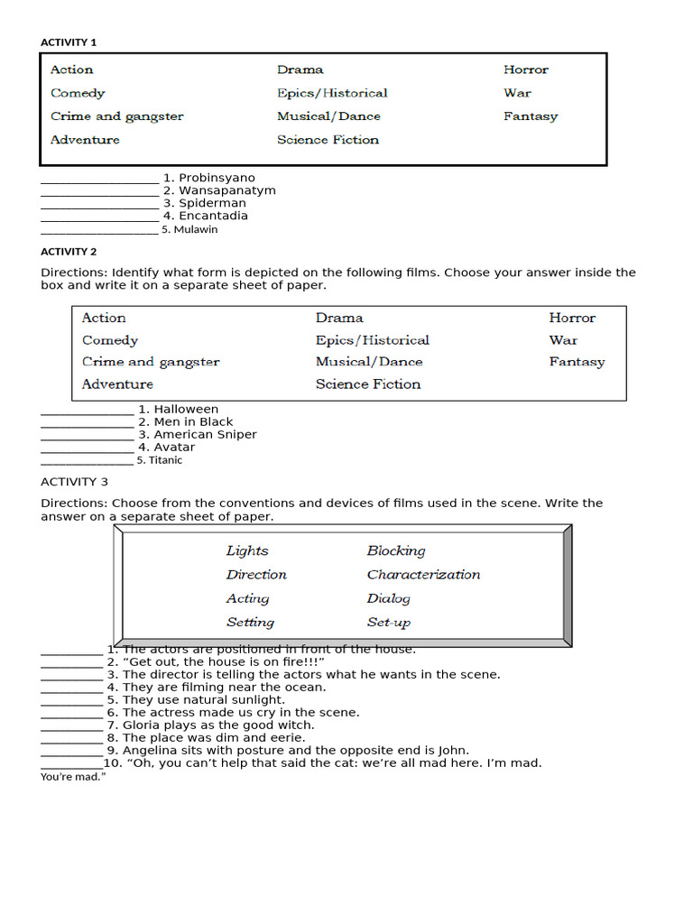 W2 Activity Sheet With Abstraction | PDF