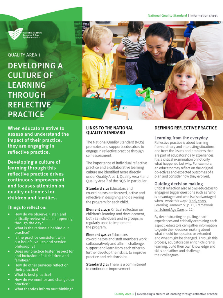 Developinga Cultureof Learning Through Reflective Practice | PDF