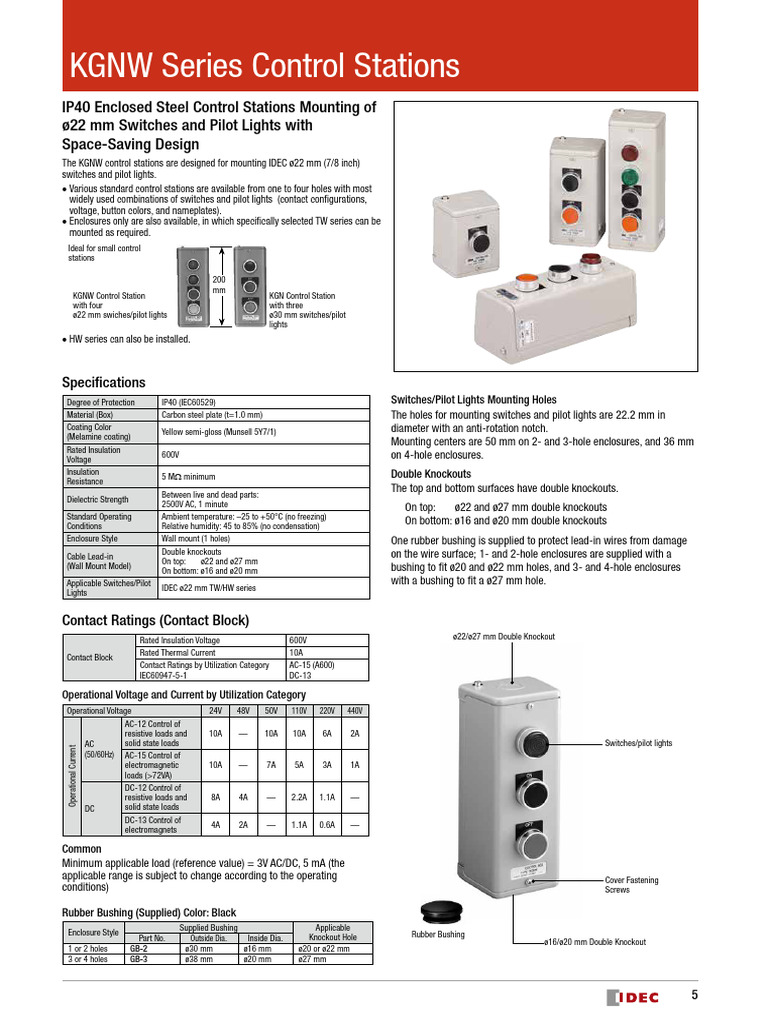 Control Box - KGNW (22mm Dia) | PDF