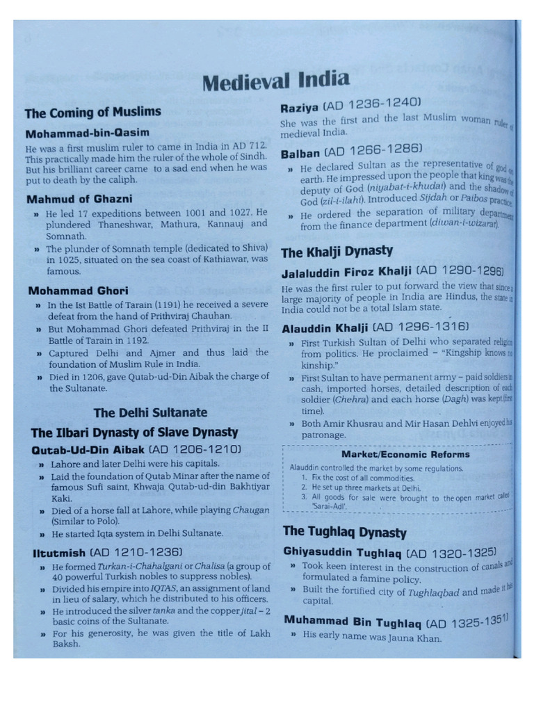 Medieval India All Dynasty | PDF