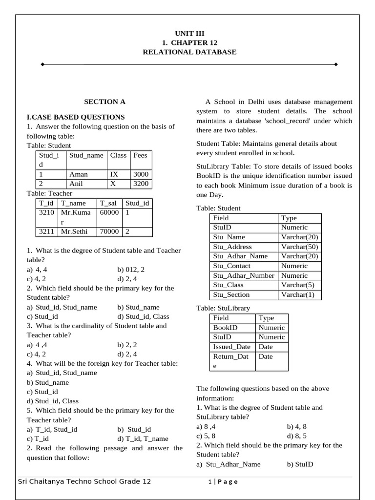 UNIT--III QUESTION BANK(QUESTIONS) | PDF