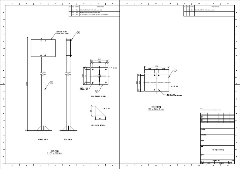 Sign Pole & Back Plate | PDF