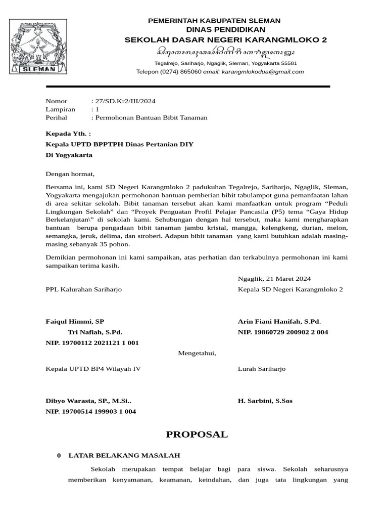 Proposal Tabulampot | PDF