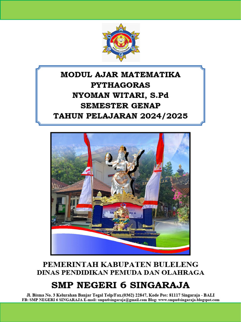 Modul Ajar Pythagoras Kelas 8 | PDF