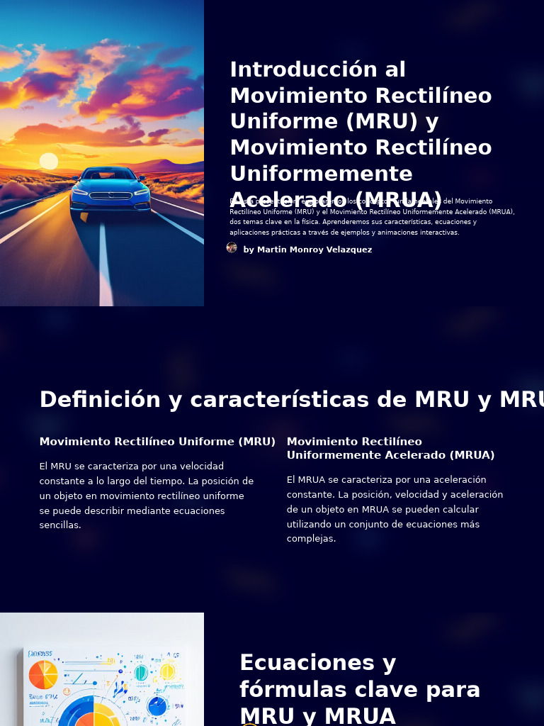Introducción al MRU y MRUA en Física | PDF | Aceleración | Velocidad