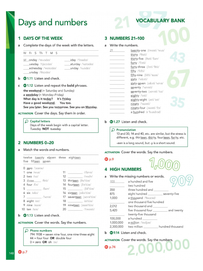 VOCABULARY - BASIC | PDF