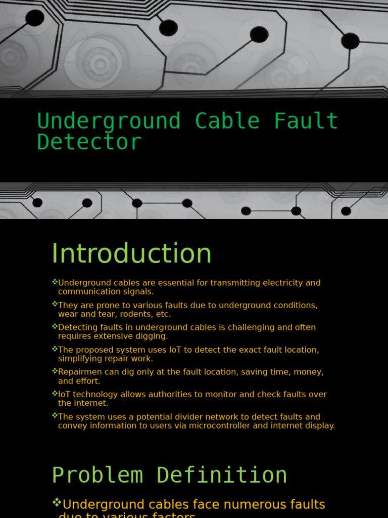 Underground Cable Fault Detector | PDF
