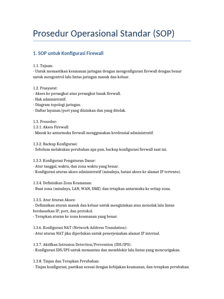 SOP Konfigurasi ID | PDF