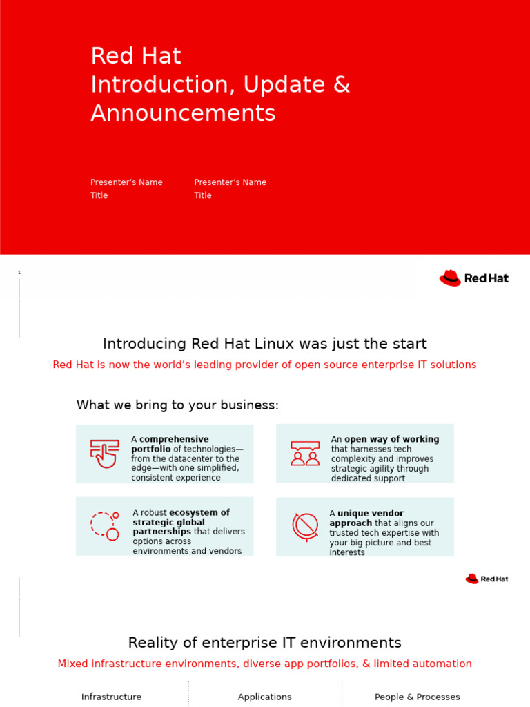 Red Hat Introduction, Update Announcements | PDF