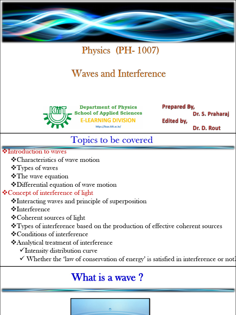 Waves Equation and Analytical - Interference | PDF