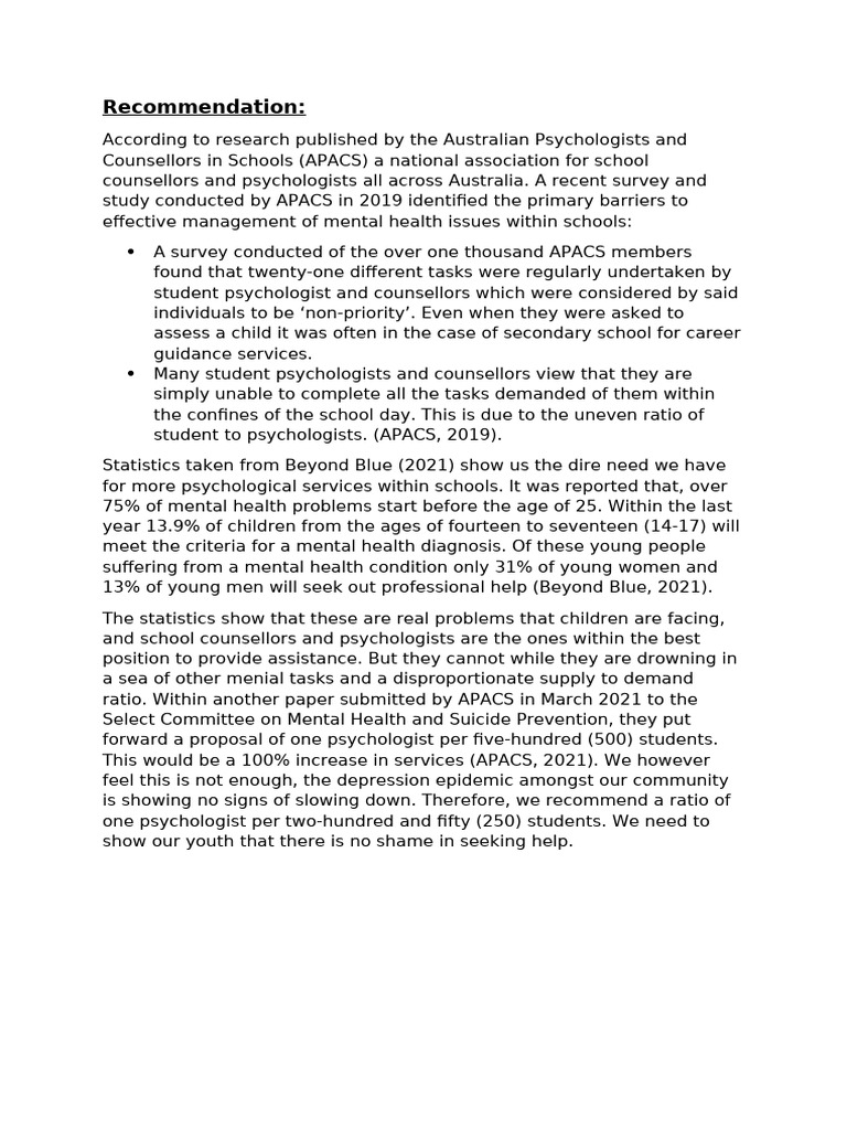 Recommendation | PDF