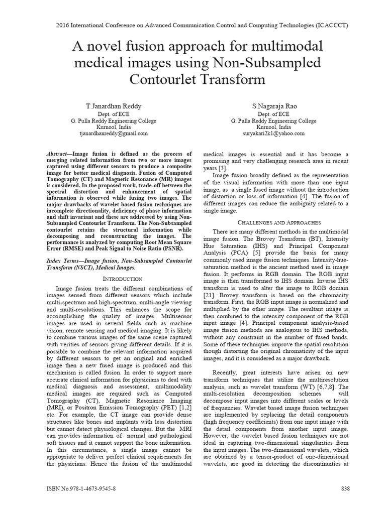 A Novel Fusion Approach For Multimodal Medical Images Using Non ...