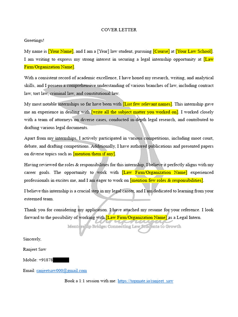 Cover Letter Format | PDF