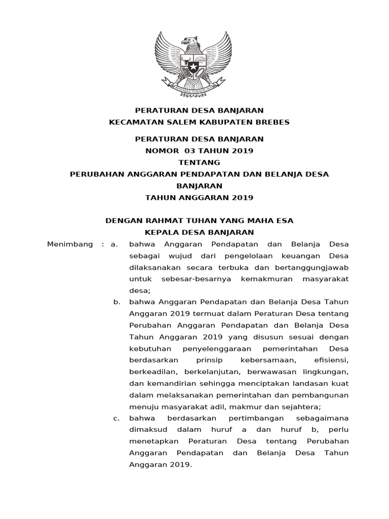 APBDes 2019 FINAL | PDF