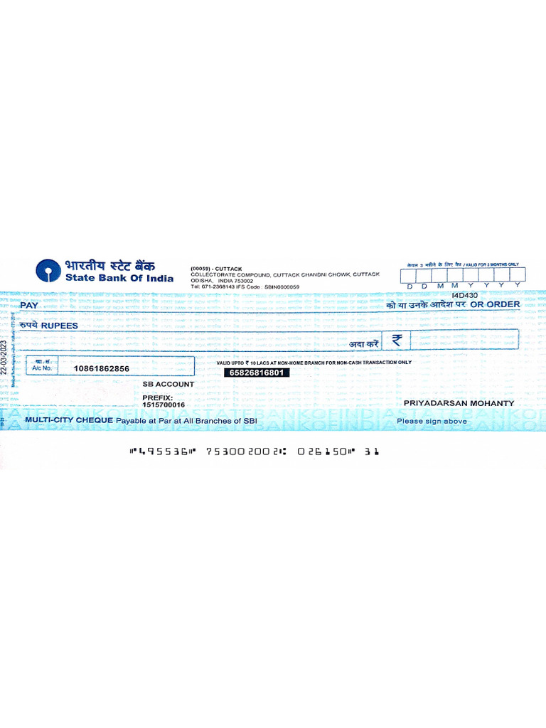 Cheque | PDF